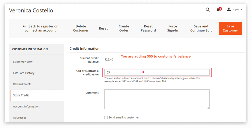 Magento 2 store credit module - one step less than a cash refund