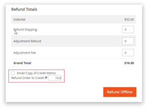Magento 2 store credit module - one step less than a cash refund
