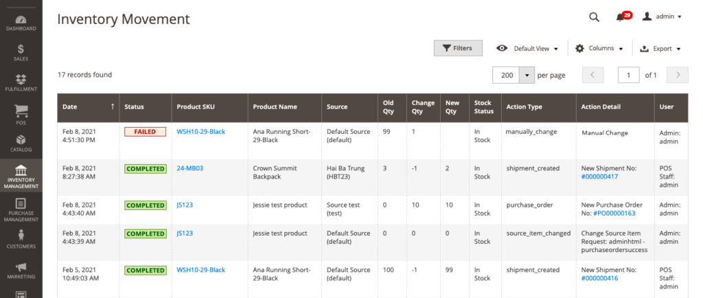 Inventory Movement Report | Magestore POS