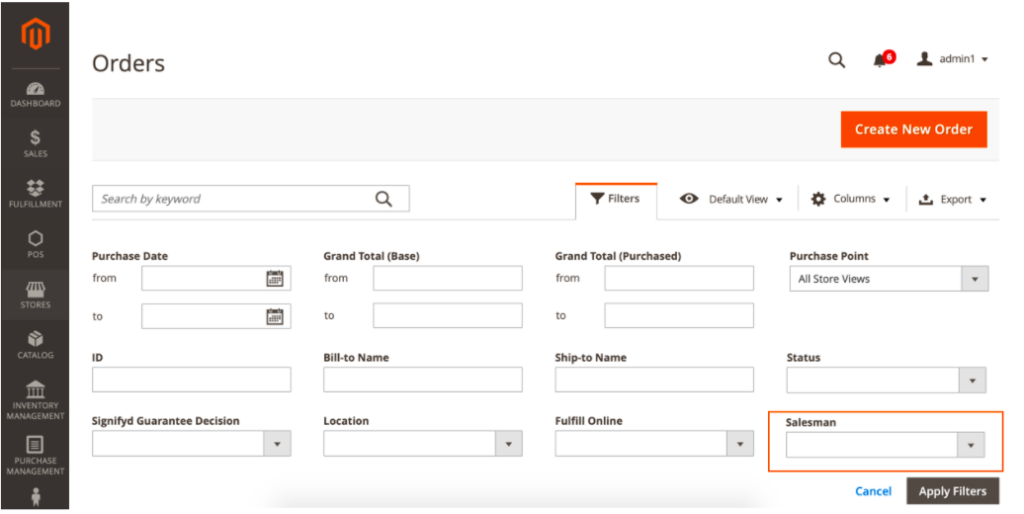 Assign salesperson to sales order to calculate commission | Magestore